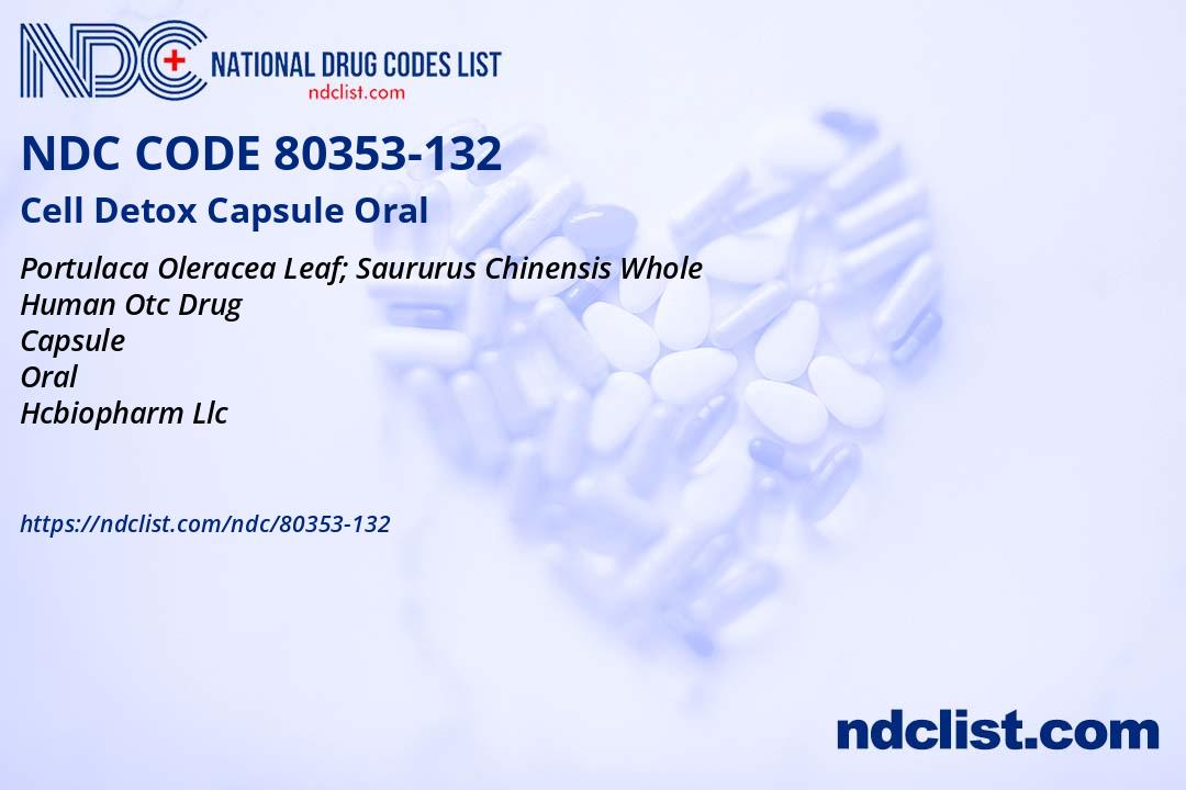 NDC 80353-132 Cell Detox Capsule Oral