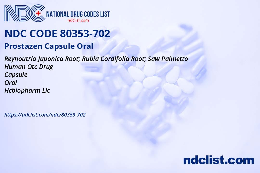 NDC 80353-702 Prostazen Capsule Oral
