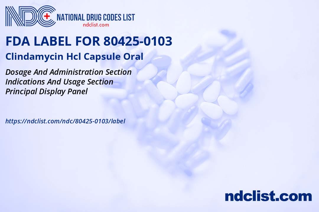 FDA Label for Clindamycin Hcl Capsule Oral - Indications, Usage ...