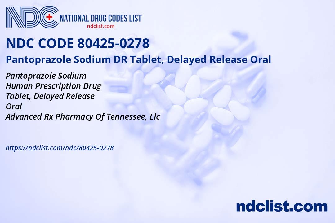 NDC 80425-0278 Pantoprazole Sodium DR Tablet, Delayed Release Oral