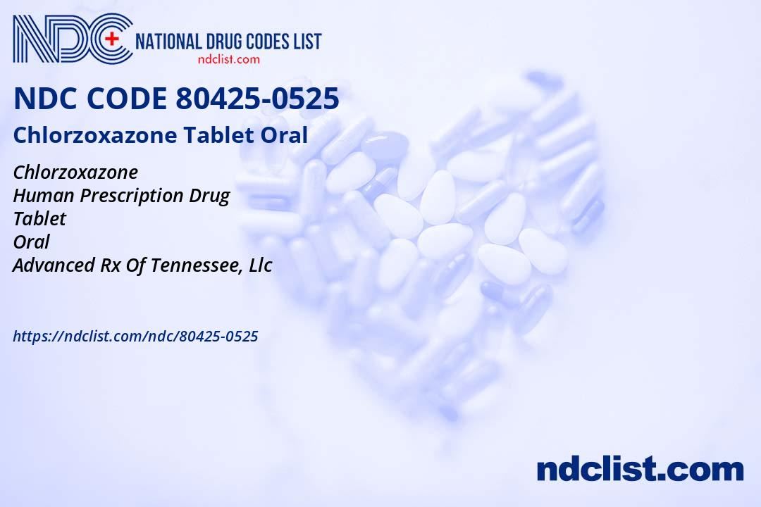 NDC 80425-0525 Chlorzoxazone Tablet Oral
