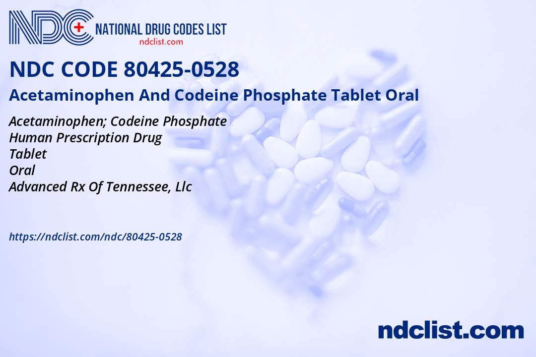 NDC 80425-0528 Acetaminophen And Codeine Phosphate Tablet Oral