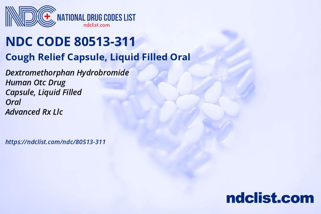 NDC 80513-311 Cough Relief Capsule, Liquid Filled Oral