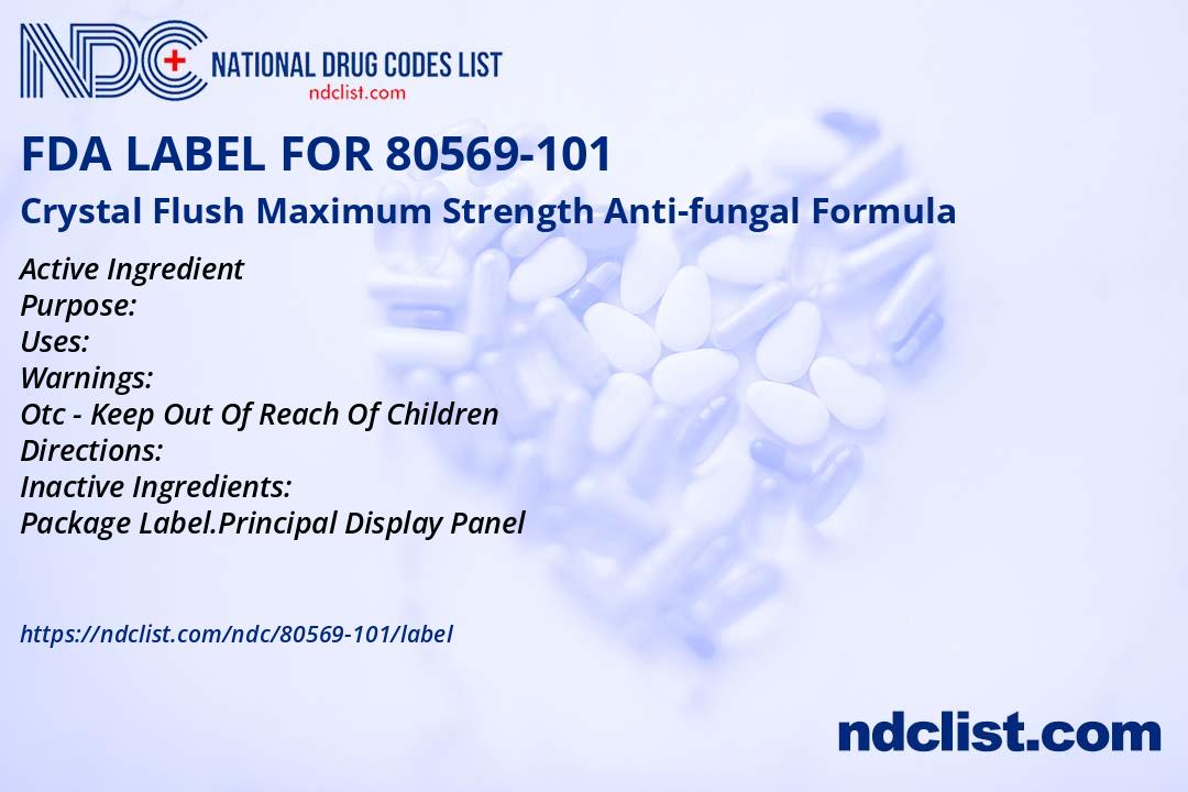 FDA Label for Crystal Flush Maximum Strength Anti-fungal Formula ...