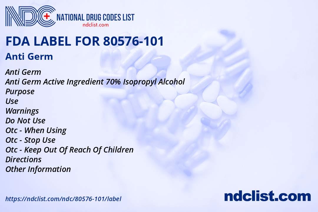 FDA Label for Anti Germ - Indications, Usage & Precautions