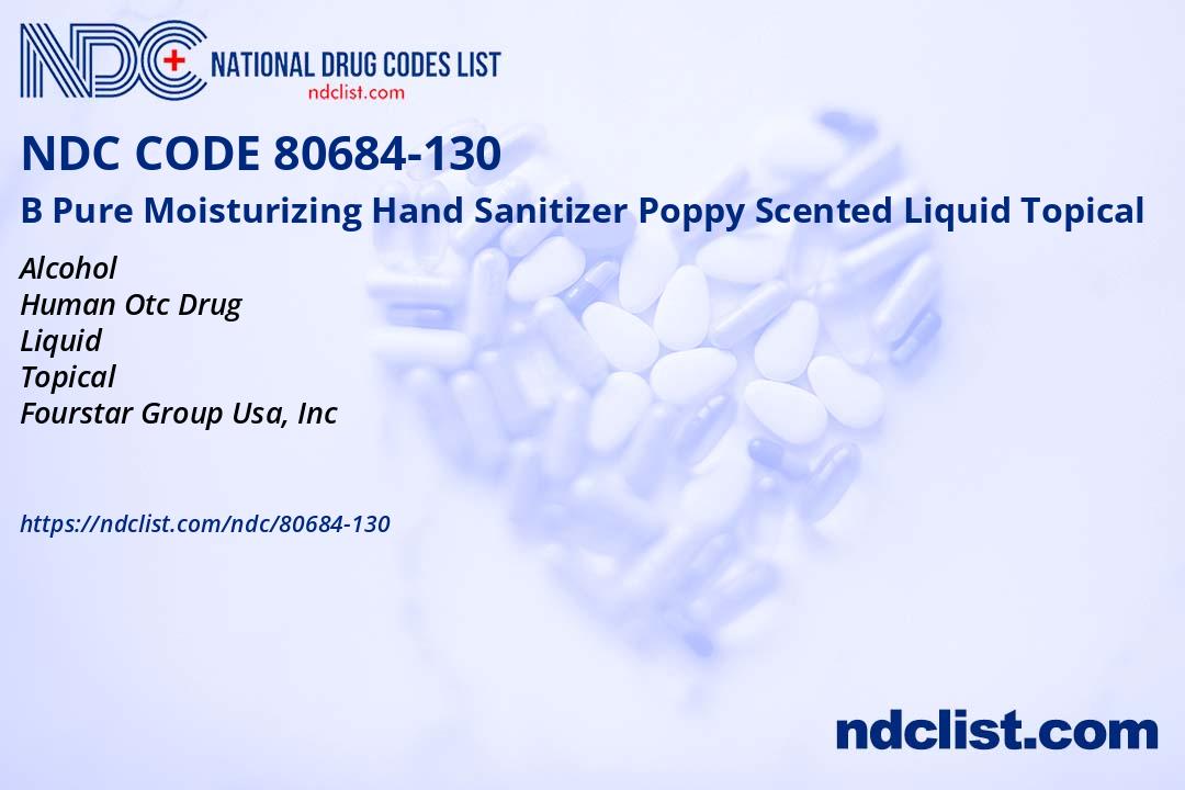 B Pure Moisturizing Hand Sanitizer Poppy Sc- NDC80684-130