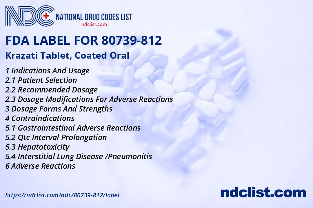FDA Label for Krazati Tablet, Coated Oral - Indications, Usage ...