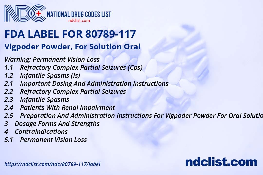 FDA Label for Vigpoder Powder, For Solution Oral - Indications, Usage ...