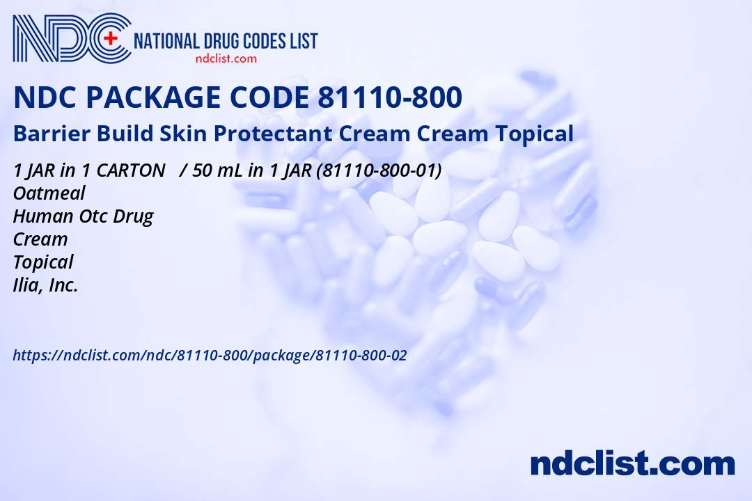 NDC Package 81110-800-02 Barrier Build Skin Protectant Cream Cream Topical