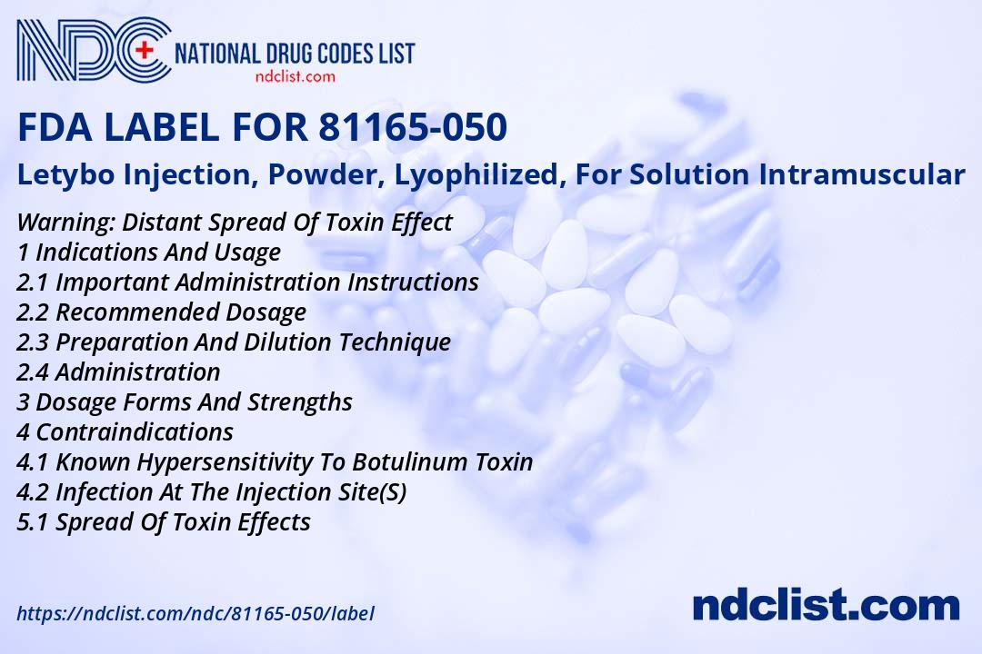 FDA Label for Letybo Injection, Powder, Lyophilized, For Solution Intramuscular - Indications ...