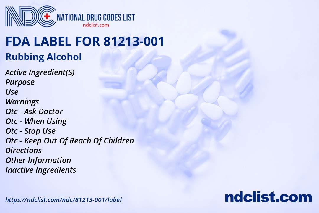 Rubbing Alcohol- FDA Label NDC81213-001