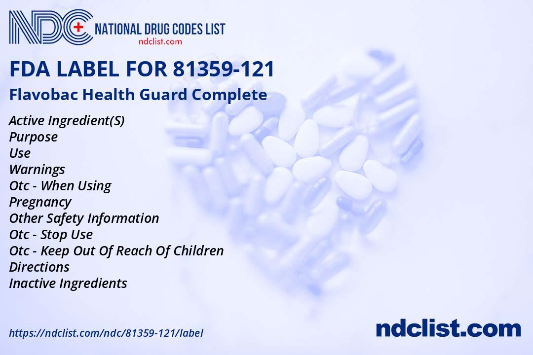 Flavobac Health Guard Complete- FDA Label NDC81359-121