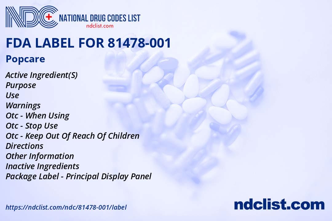 Popcare FDA Label - NDC 81478-001