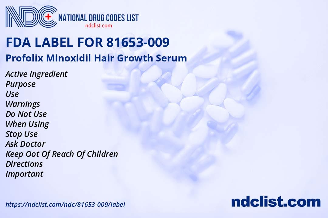 FDA Label for Profolix Minoxidil Hair Growth Serum - Indications, Usage ...