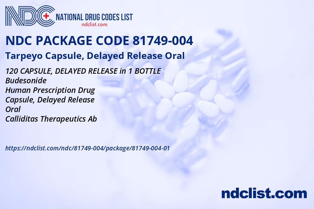 Tarpeyo Capsule, Delayed Release NDC Package 81749-004-01