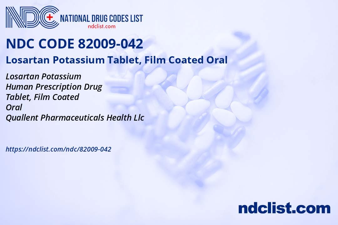Losartan Potassium Tablet, Film Coated- NDC82009-042