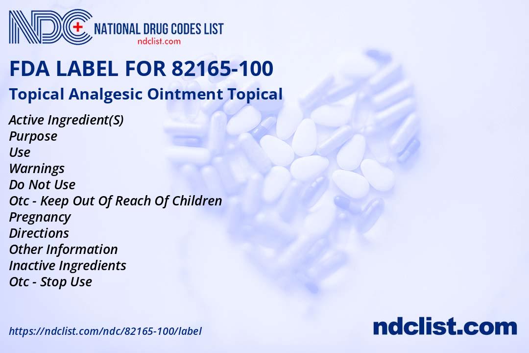 FDA Label for Topical Analgesic Ointment Topical - Indications, Usage ...