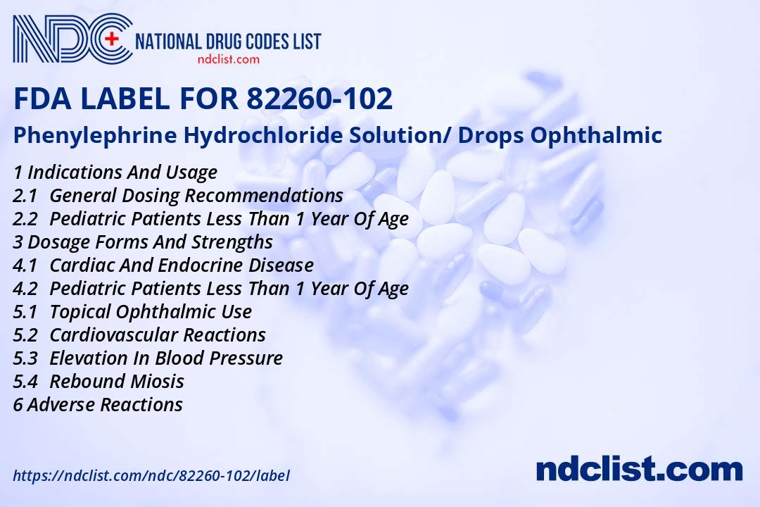 FDA Label for Phenylephrine Hydrochloride Solution/ Drops Ophthalmic ...