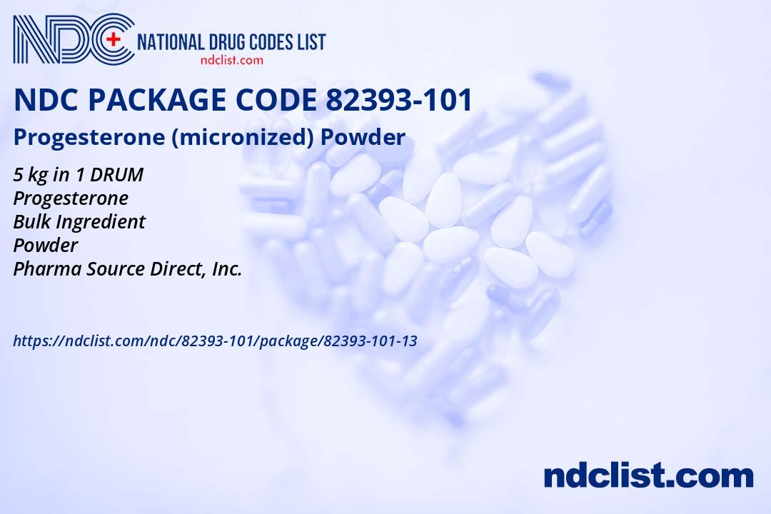 Progesterone (micronized) Powder NDC Package 82393-101-13