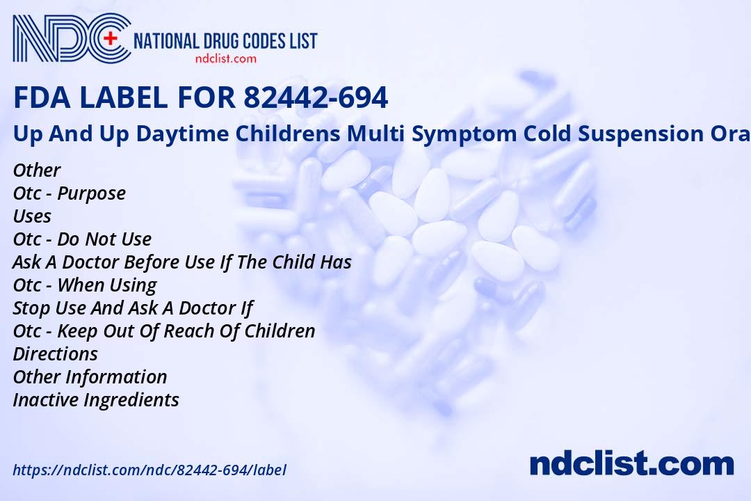 Up And Up Daytime Childrens Mu FDA Label - NDC 82442-694