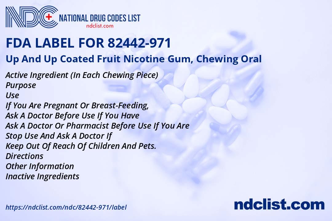 Up And Up Coated Fruit Nicotine- FDA Label NDC82442-971