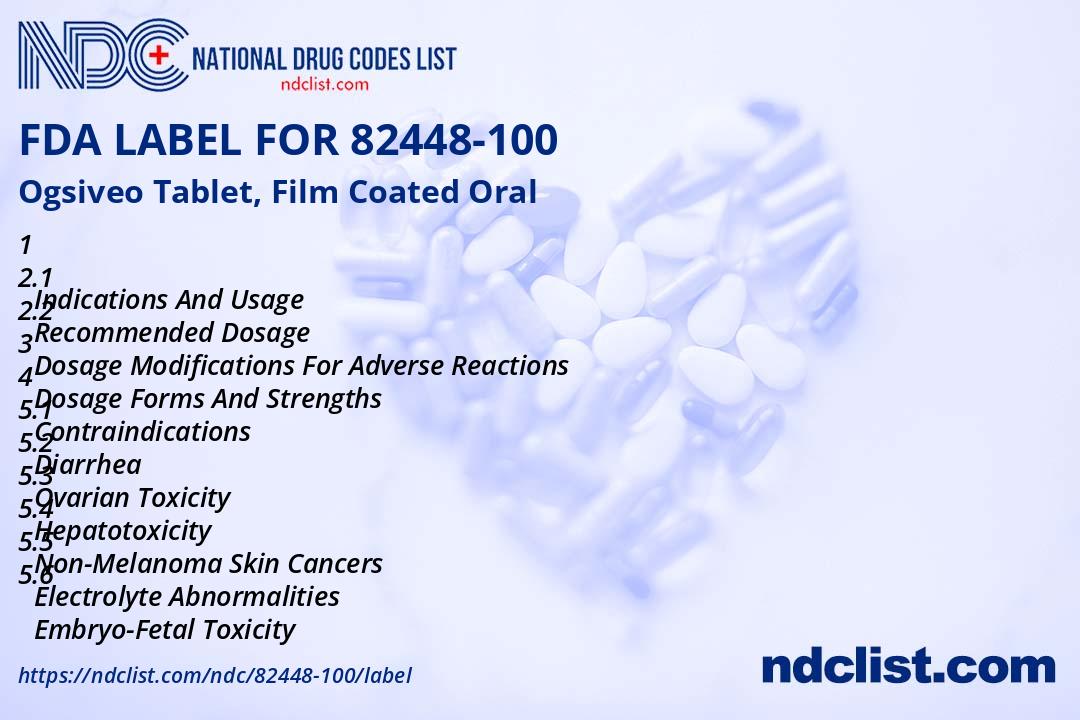 Ogsiveo Tablet, Film Coated- FDA Label NDC82448-100