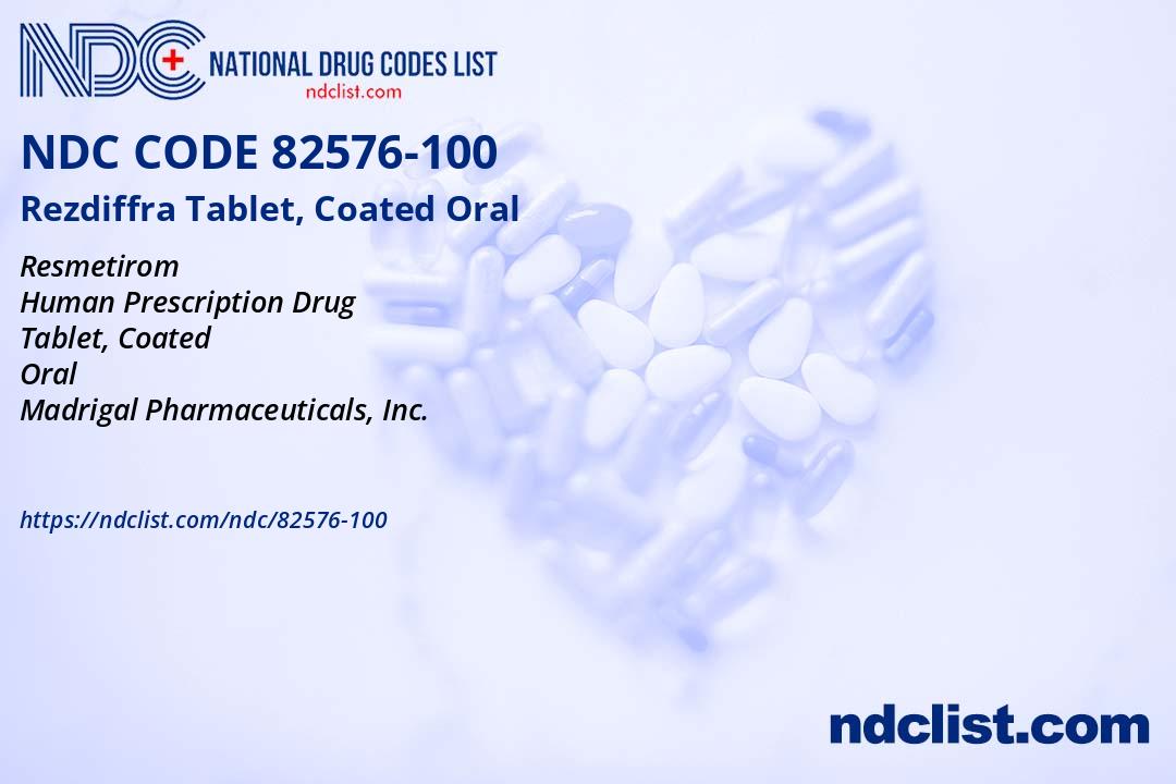 NDC 82576-100 Rezdiffra Tablet, Coated Oral