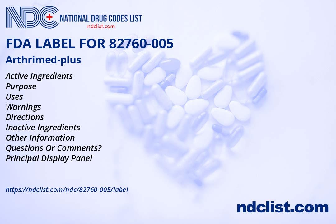 FDA Label for Arthrimed-plus - Indications, Usage & Precautions