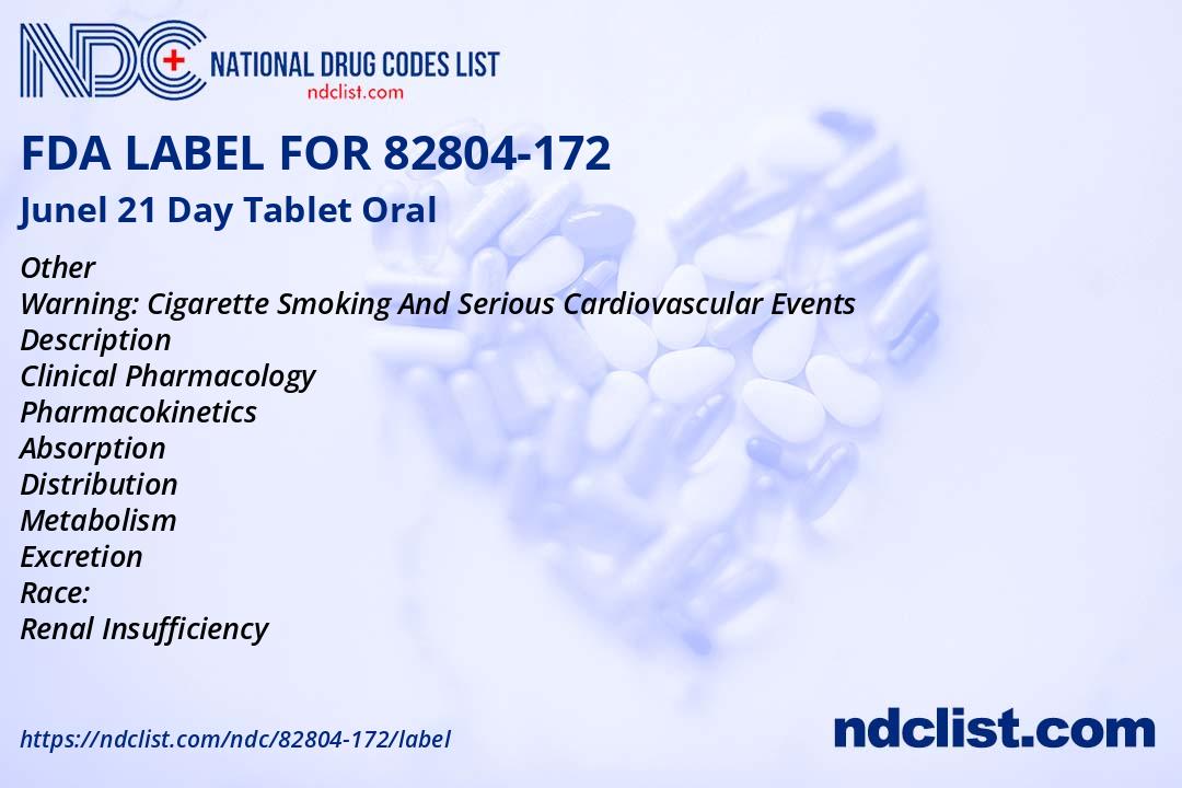 FDA Label for Junel 21 Day Tablet Oral - Indications, Usage & Precautions