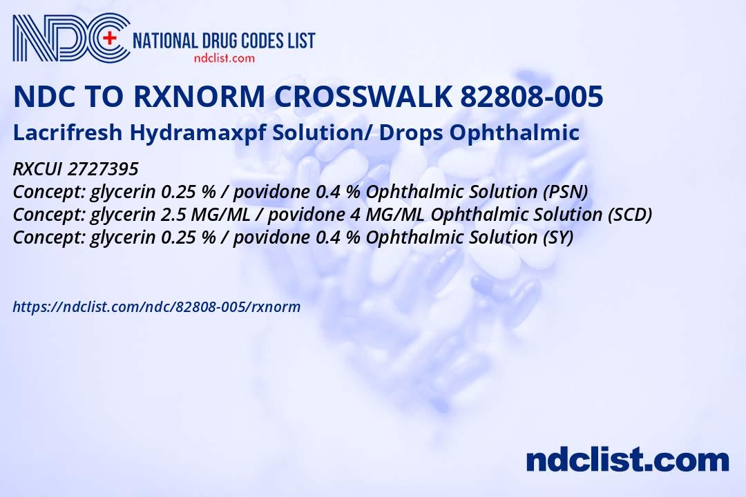 Lacrifresh Hydramaxpf RxNorm Crosswalk - NDC 82808-005