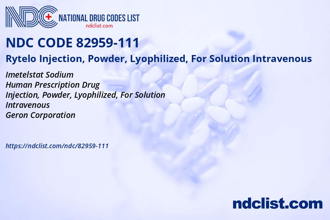 NDC 82959-111 Rytelo Injection, Powder, Lyophilized, For Solution ...