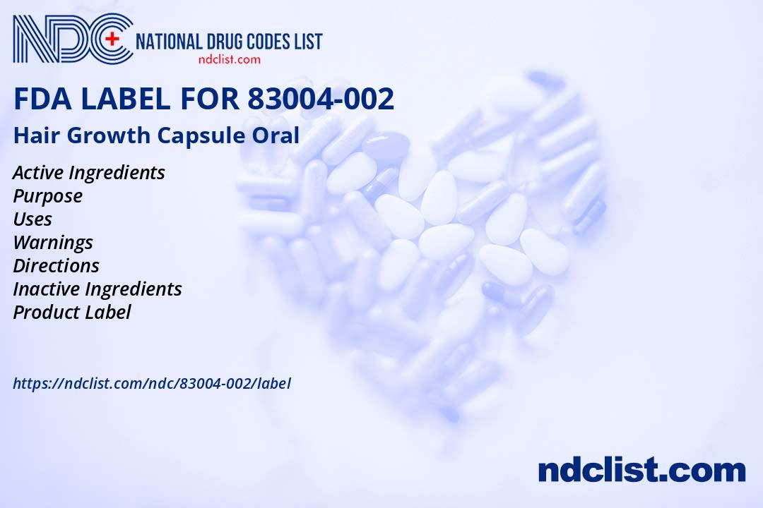 Hair Growth Capsule FDA Label - NDC 83004-002