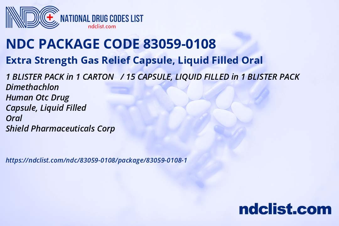 Extra Strength Gas Relief- NDC83059-0108-1