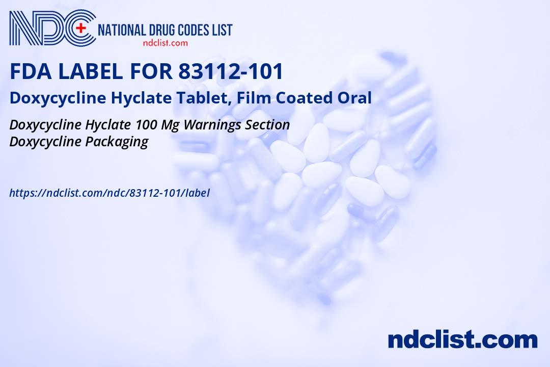 FDA Label for Doxycycline Hyclate Tablet, Film Coated Oral ...