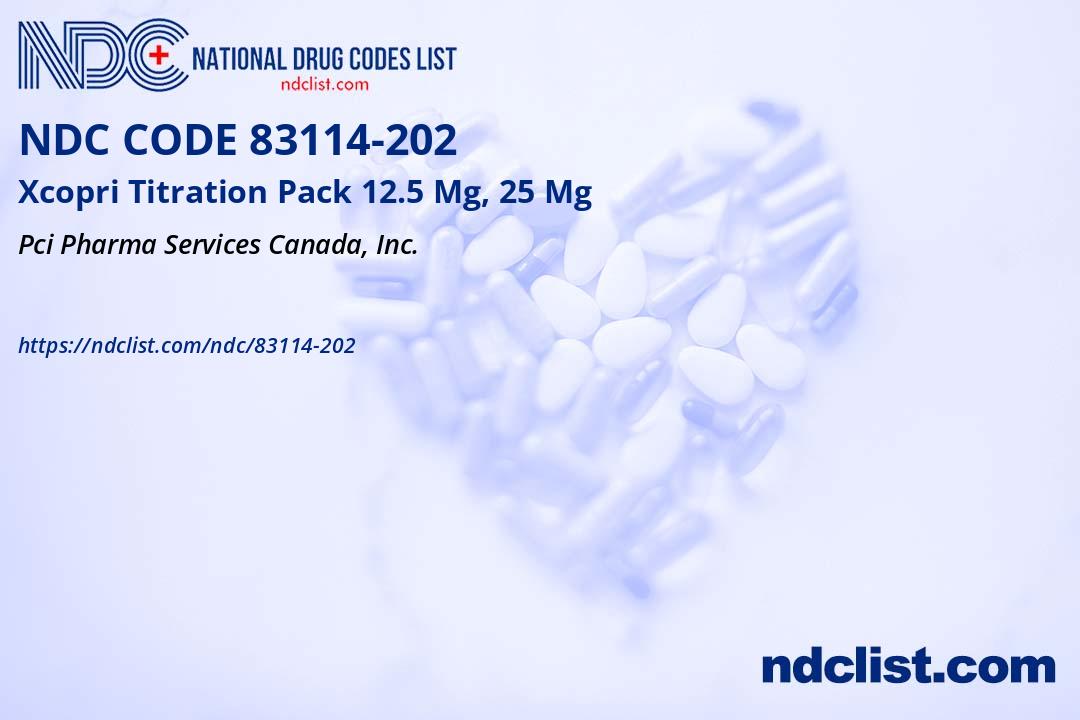 NDC 83114-202 Xcopri Titration Pack 12.5 Mg, 25 Mg