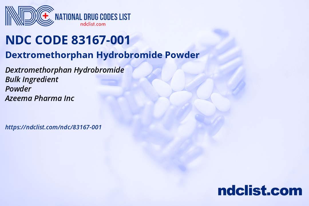 NDC 83167-001 Dextromethorphan Hydrobromide Powder
