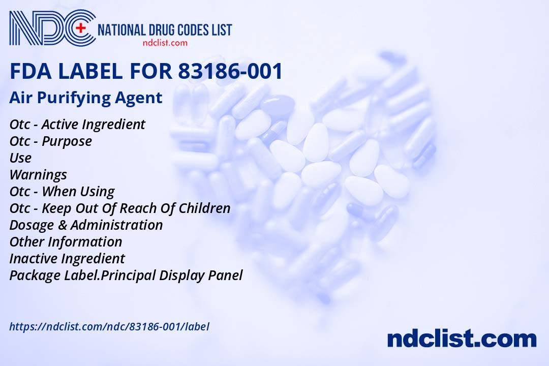 Air Purifying Agent FDA Label - NDC 83186-001