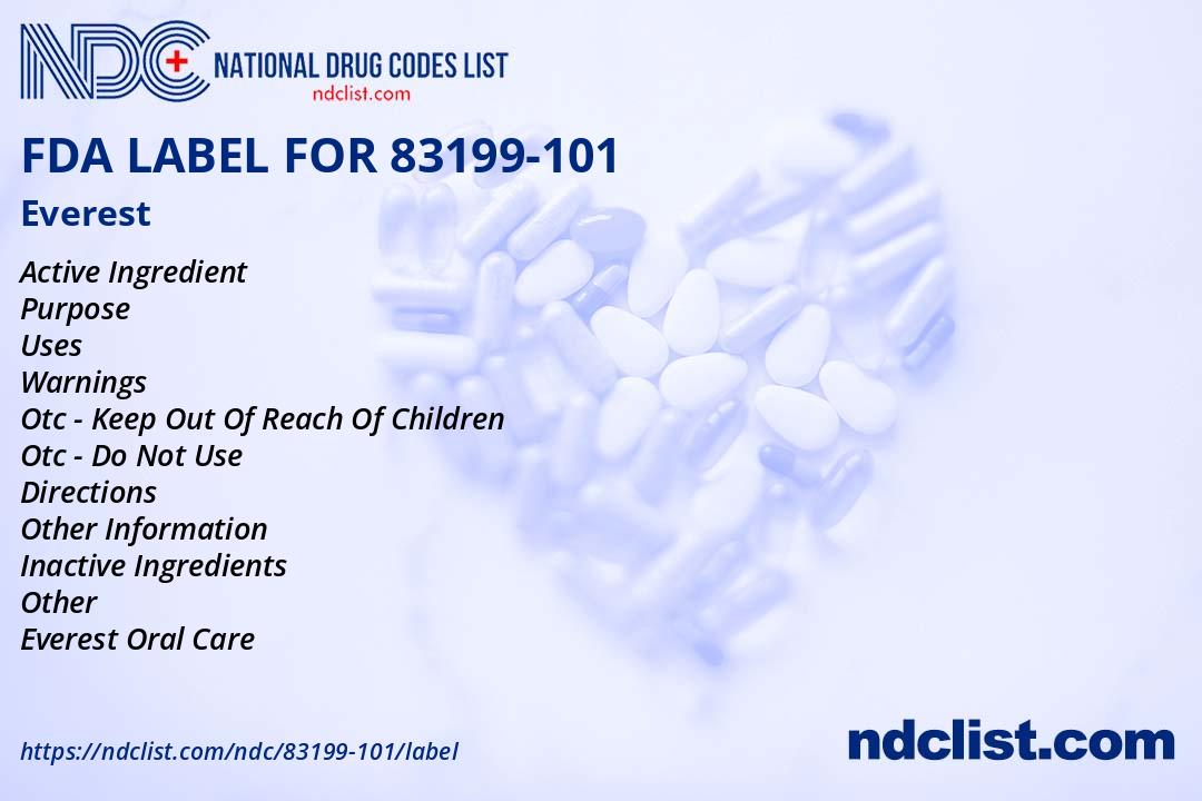 FDA Label for Everest Rinse Dental - Indications, Usage & Precautions