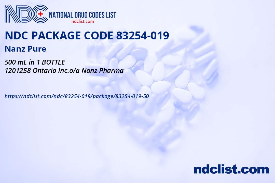 Nanz Pure- NDC83254-019-50