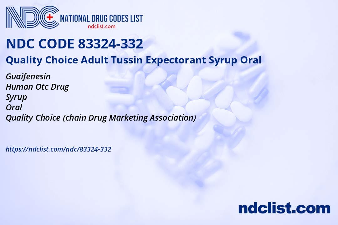 Quality Choice Syrup- NDC83324-332