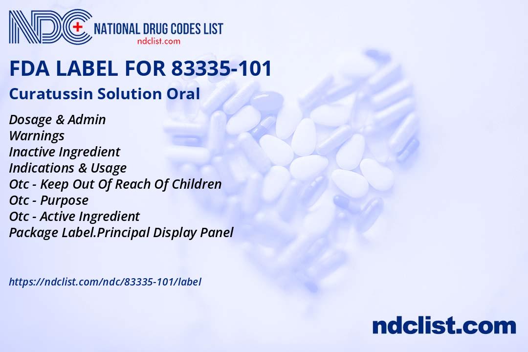 Curatussin- FDA Label NDC83335-101