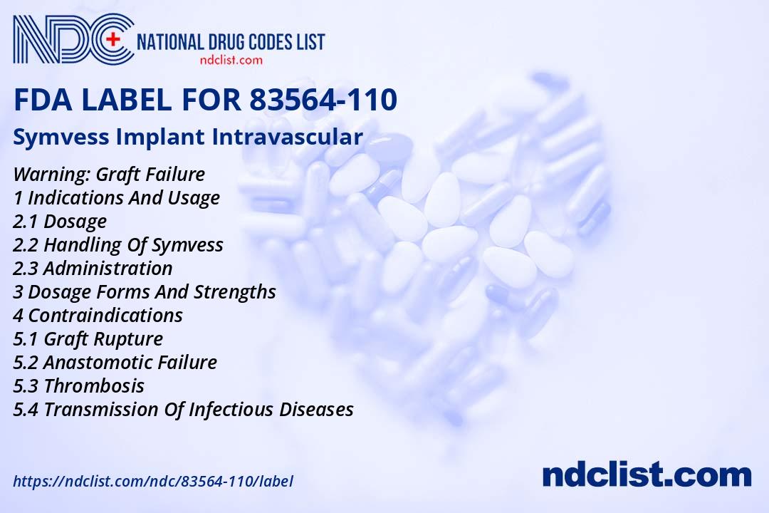 FDA Label for Symvess Implant Intravascular - Indications, Usage ...