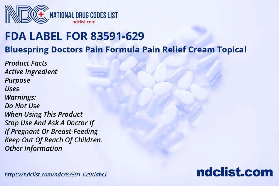 Bluespring Doctors Pain Formula P- FDA Label NDC83591-629