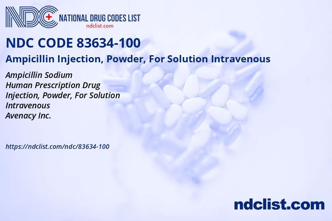 NDC 83634-100 Ampicillin Injection, Powder, For Solution Intravenous