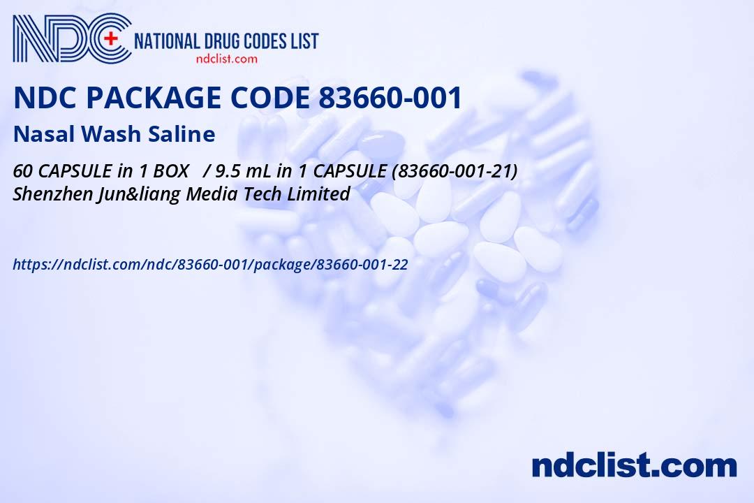 NDC Package 83660-001-22 Nasal Wash Saline Liquid Nasal
