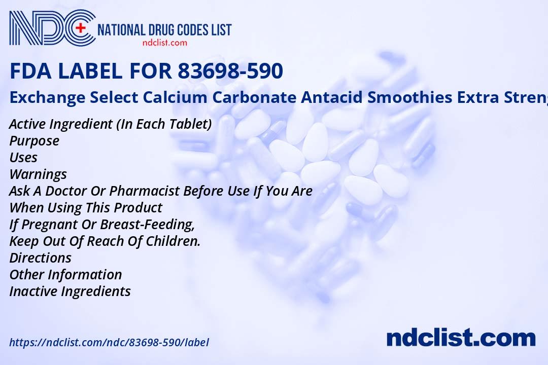 Exchange Select Calcium Carbon FDA Label - NDC 83698-590