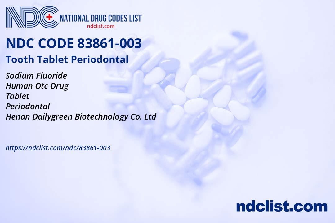 NDC 83861-003 Tooth Tablet Periodontal