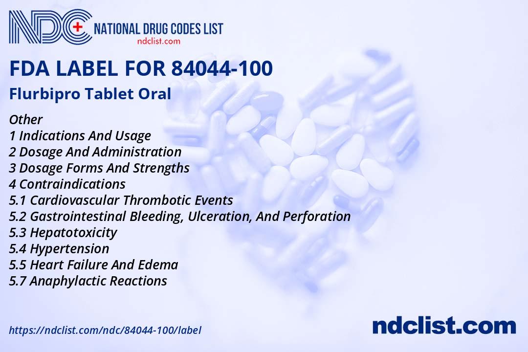FDA Label for Flurbipro - Indications, Usage & Precautions