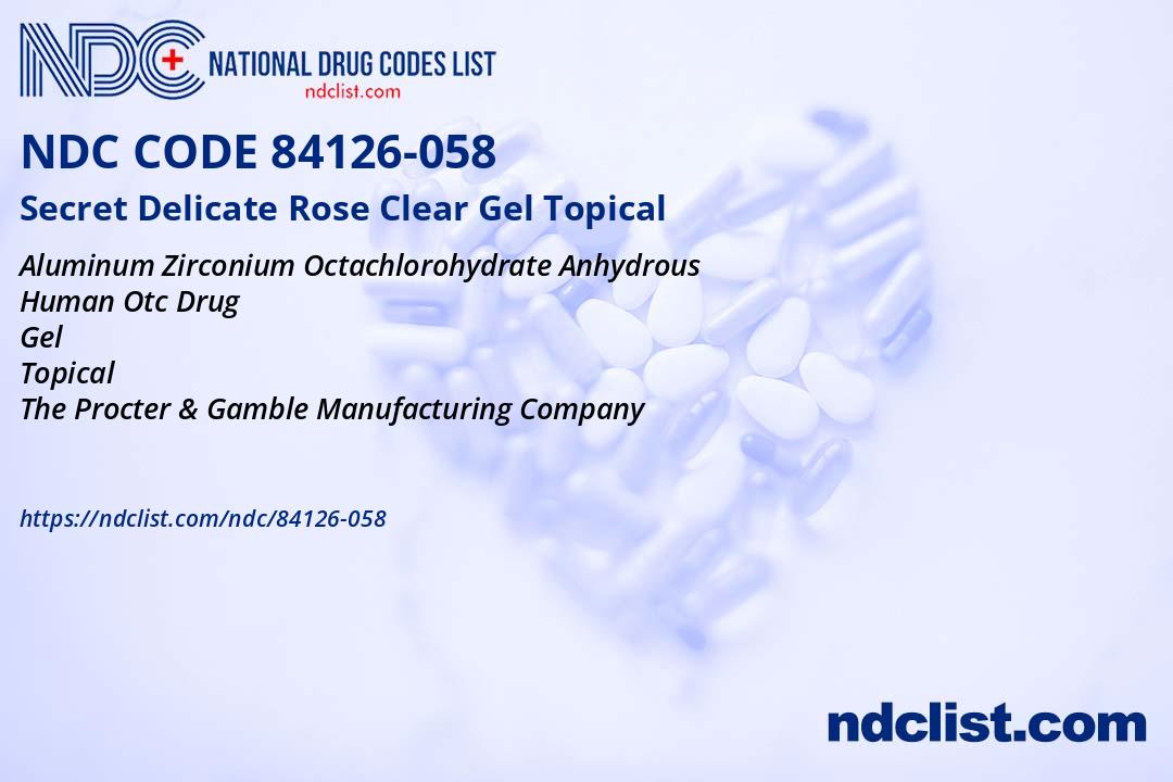 NDC 84126-058 Secret Delicate Rose Clear Gel Topical