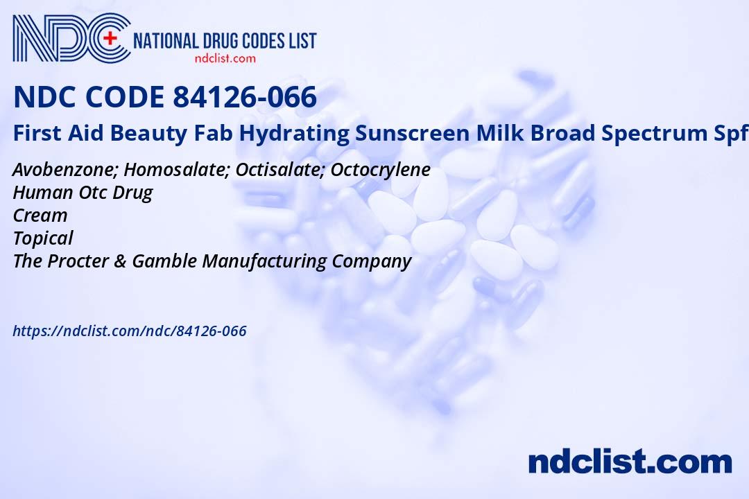 NDC 84126-066 First Aid Beauty Fab Hydrating Sunscreen Milk Broad Spectrum Spf 45 Cream Topical